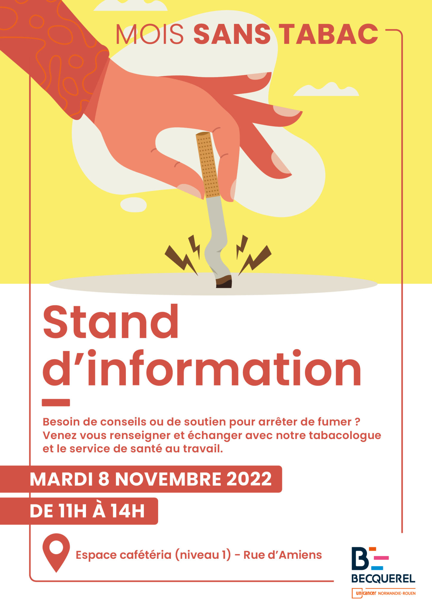 Stand d'information Mois sans tabac - Centre Henri Becquerel